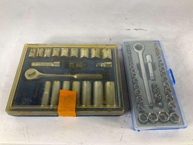 Two Socket Wrench Sets with Assorted Sockets and Components - Hash Auctions