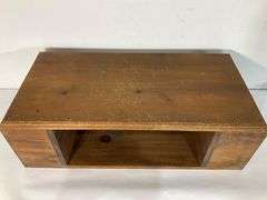 Rectangular Wood Storage Box with Open Compartments, 30x15x10 - Hash ...