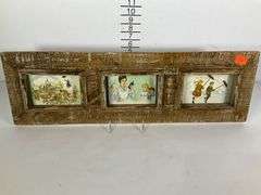 Triptych Frame with 1959 Illustrative Prints - Hash Auctions