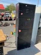 Four-Tier Metal Locker Unit with Ventilated Doors - Hash Auctions