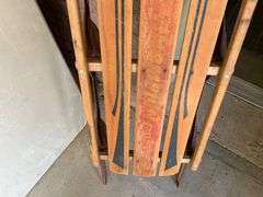 Flexible Flyer Steel-Frame Snow Sled with Wooden Slats - Hash Auctions