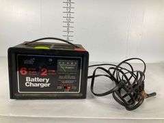 Sears 6 Amp/2 Amp 12 Volt Battery Charger with Carry Handle - Hash Auctions