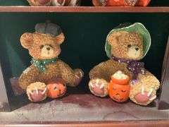 Cabinet with Assorted Figurine Bears Display - Hash Auctions