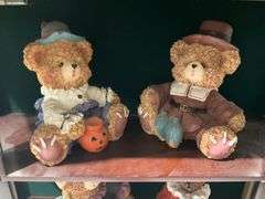 Cabinet with Assorted Figurine Bears Display - Hash Auctions