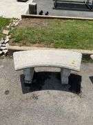 Concrete Half-Moon Bench with Separate Feet - Hash Auctions