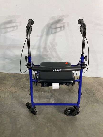 Drive Four-Wheel Rollator Walker with Seat and Storage Pouch - Hash ...