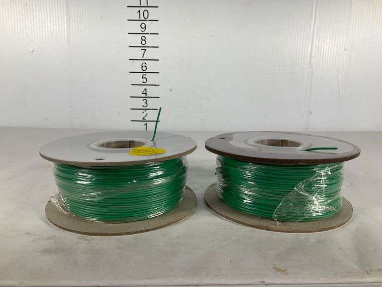Two Spools of Small Gauge Green Wire - Hash Auctions