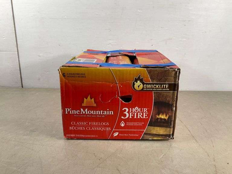 Pine Mountain Classic Firelogs, 3-Hour Burn, Box of 6 Logs - Hash Auctions