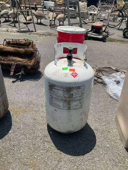 Empty 22”H Propane Tank with Valve - Hash Auctions