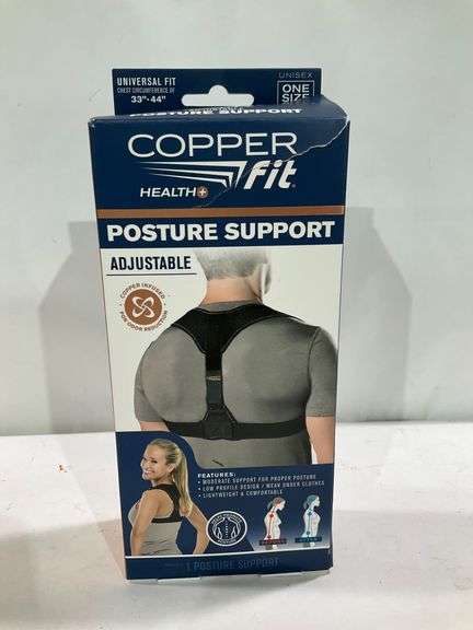 Copper Fit Health Adjustable Posture Support, Universal Fit, 33–44 Inch Chest - Hash Auctions