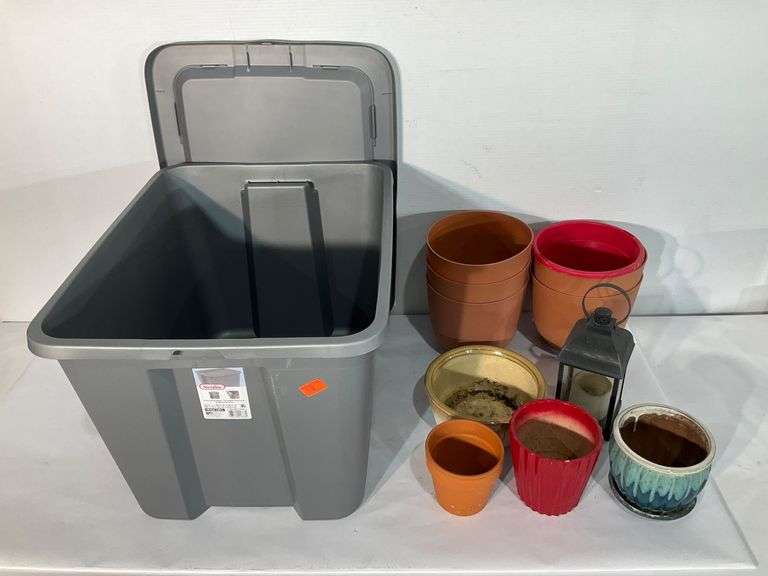 Plant Pots, Ceramic Planters, Lantern, and Plastic Storage Bin - Hash ...