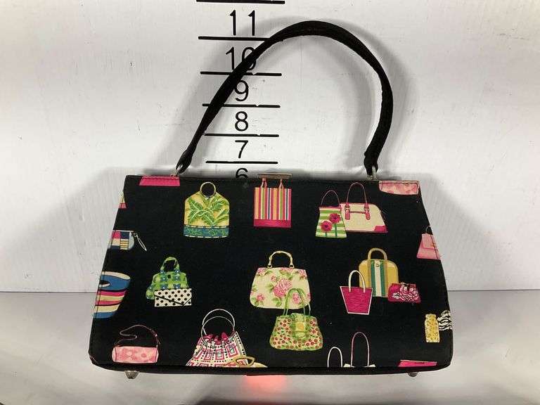 Three Handbags Featuring Elephant Print, Purse Print, and Aigner Brand ...