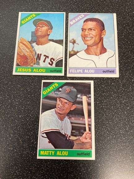 1966 Topps Baseball Cards of Jesus Alou, Felipe Alou, and Matty Alou ...