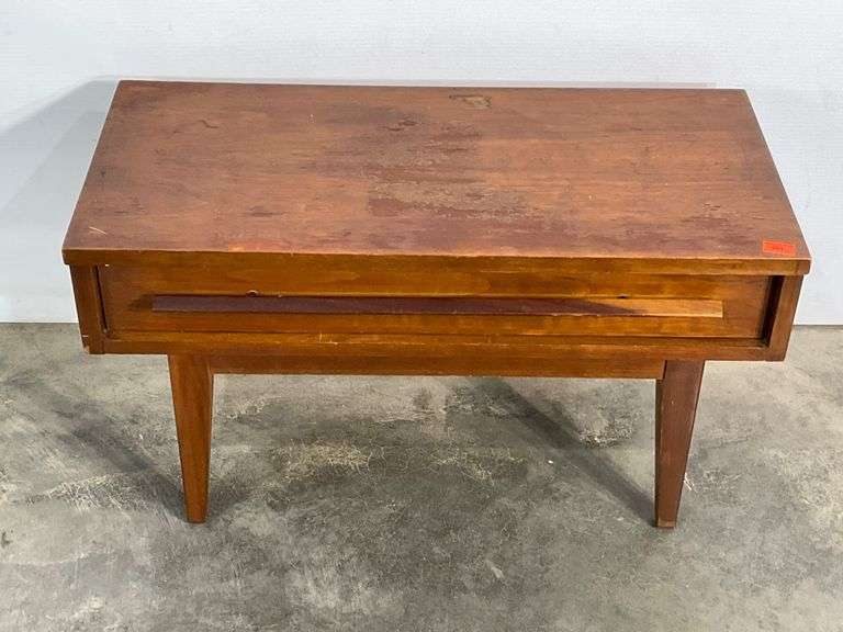 Mid-Century Dixie Brand Rectangular Side Table with Single Drawer ...