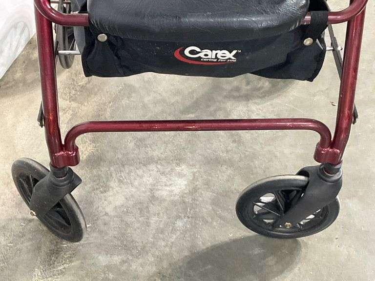 Carex Adjustable Mobility Walker With Seat and Storage Bag - Hash Auctions