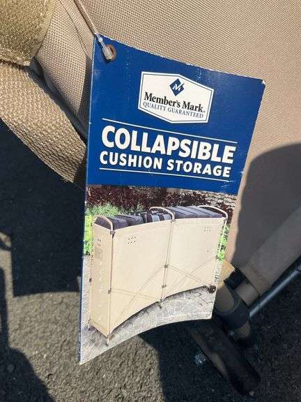 Collapsible Cushion Storage, by Members Mark, double bin for storage of ...