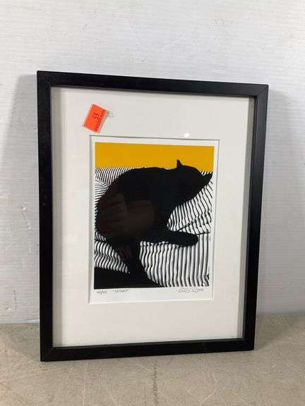 Framed Print ‘Catnap’ by Erick Sahler, Edition 40/45, 2011, Pencil ...