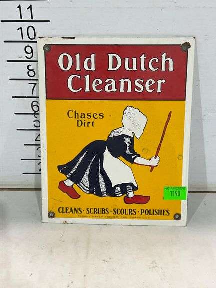 Porcelain Sign with ‘Old Dutch Cleanser’ Advertising Design - Hash Auctions