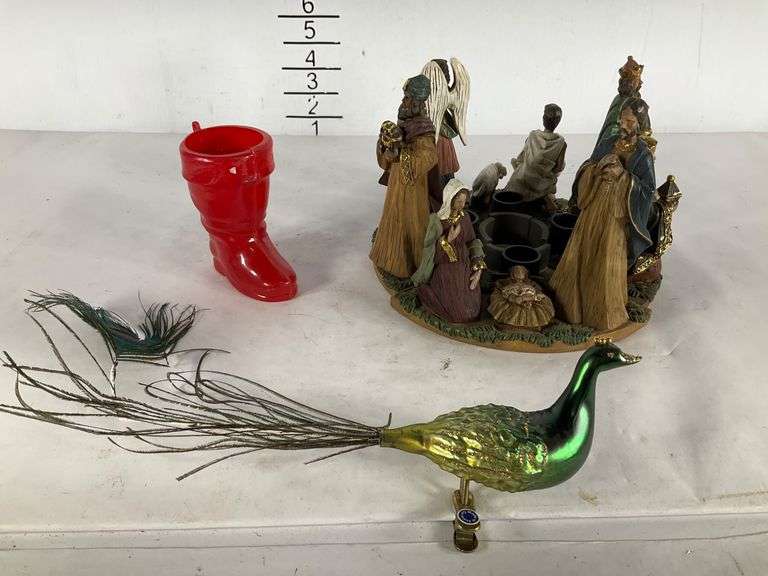 Nativity Scene Candle Holder with Additional Decorative Items - Hash ...