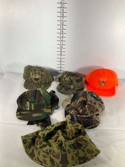 Six Camouflage and Hunting-Themed Caps - Hash Auctions