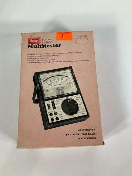 Sears Analog Multitester Model 5190 with Test Leads and Instructions ...