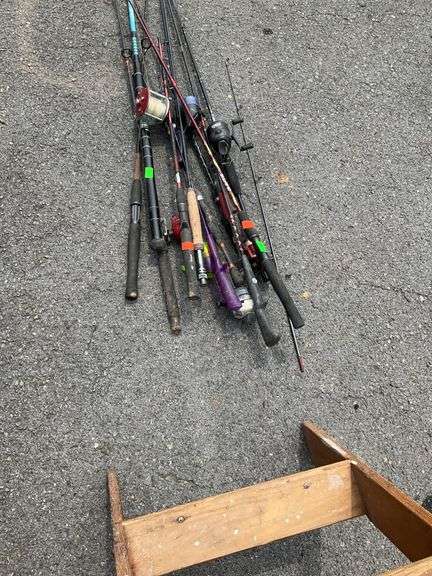 Fishing Rods with Various Handles and Reels - Hash Auctions