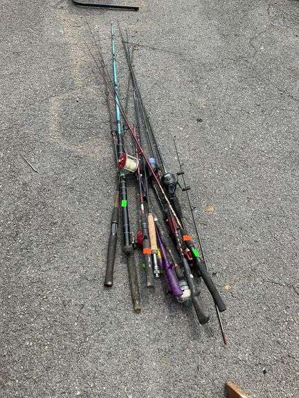 Fishing Rods with Various Handles and Reels - Hash Auctions