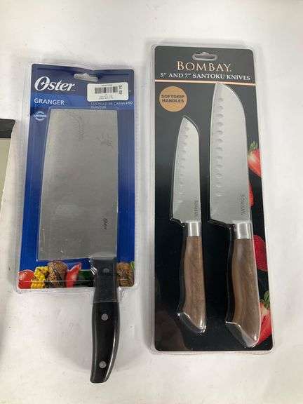 Kitchen Knife Sets Featuring Oster and Bombay Brands - Hash Auctions