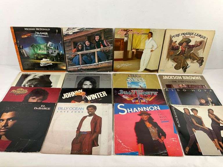 15 Vinyl Record Albums Featuring 1970s and 1980s Rock and Pop Artists ...