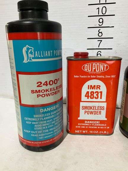 Four Containers of Smokeless Powder by Alliant, DuPont, Hodgdon, and ...