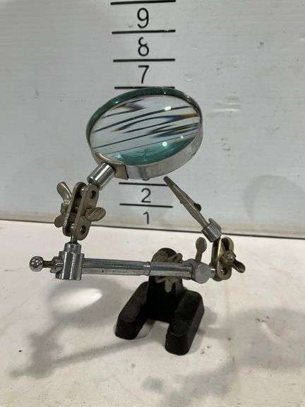 Adjustable Helping Hands Tool with Magnifying Glass and Clips - Hash ...