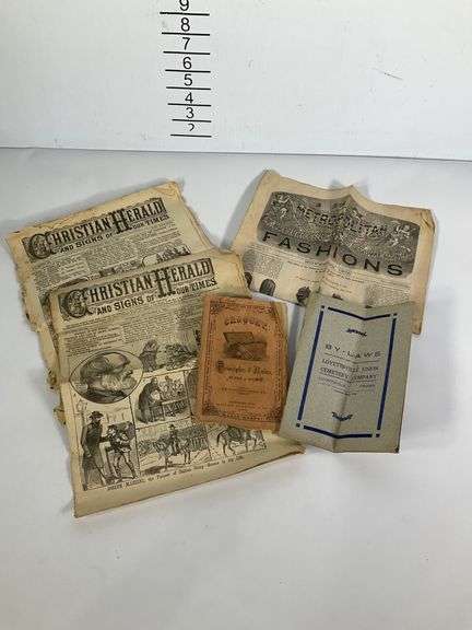19th-Century Ephemera Including Newspapers, Pamphlets, and By-Laws ...