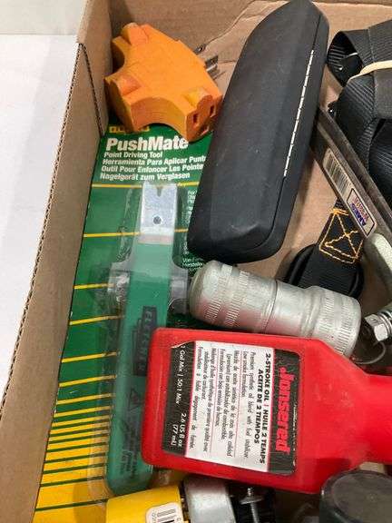 Tools and Hardware Accessories in Cardboard Box - Hash Auctions