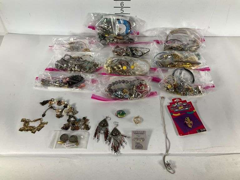Costume Jewelry, Including Earrings, Necklaces, Bracelets, and Brooches ...