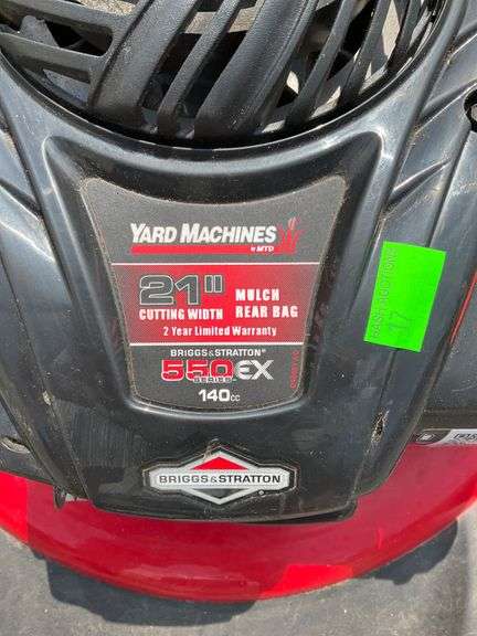 Yard Machines 21-Inch Gas-Powered Push Mower with 550EX Briggs ...