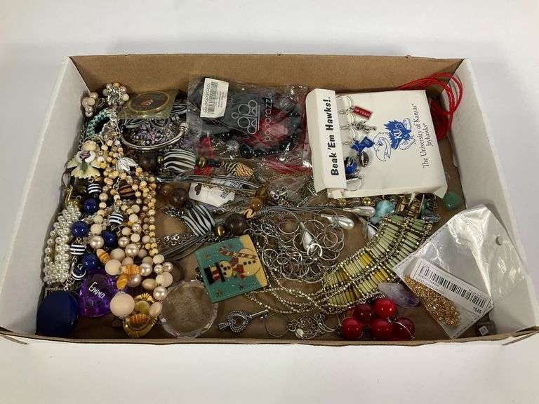 Jewelry Lot Including Keychains, Cufflinks, Necklaces, and Brooch ...