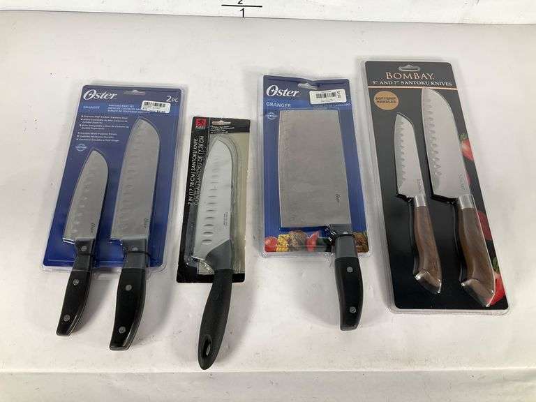 Kitchen Knife Sets Featuring Oster and Bombay Brands - Hash Auctions