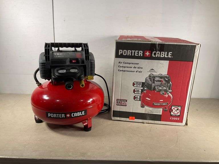 Porter-Cable C2002 6-Gallon Pancake Air Compressor, 150 PSI - Hash Auctions