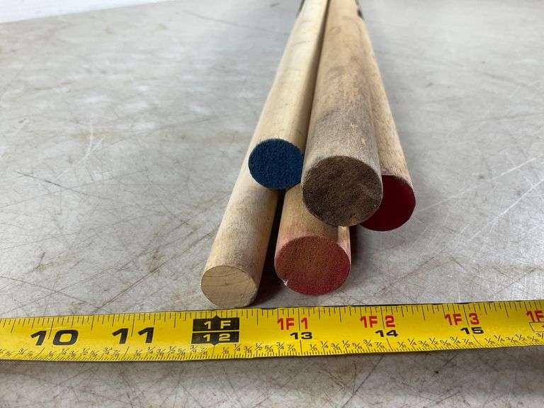 Bundle of Five Wooden Dowels, 3 Feet Long Each - Hash Auctions