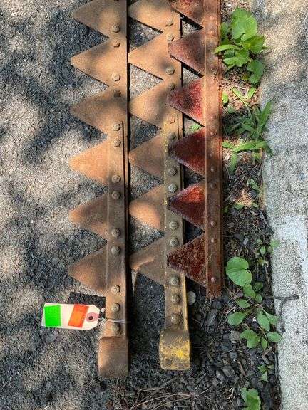 Three 9′ Long Serrated Metal Sickle Cutter Bars - Hash Auctions