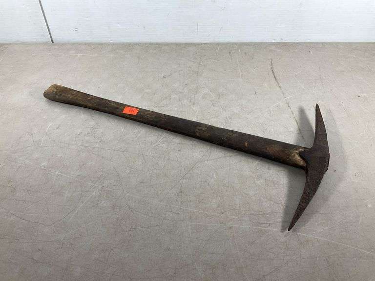 Pickaxe with Metal Head and Wooden Handle - Hash Auctions