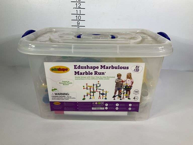 Edushape Marbulous Marble Run Set with 82 Pieces and 50 Marbles - Hash Auctions