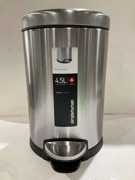 Simplehuman 4.5L Stainless Steel Step Trash Can with Inner Bucket ...