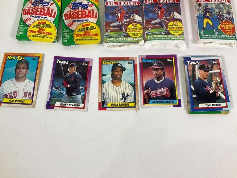 1990 Topps Baseball and Score NFL Football Trading Card Packs and ...