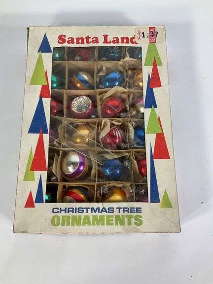 Santa Land Boxed Set of Multicolor Christmas Tree Ornaments - Hash Auctions