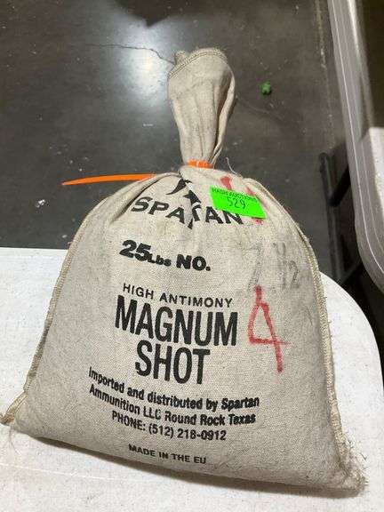 25 lb Bag of Spartan High Antimony Magnum Shot - Hash Auctions
