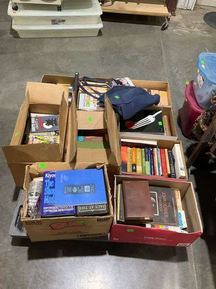 Pallet lot of Books, Magazines, and a Tote Bag in Assorted Boxes - Hash ...