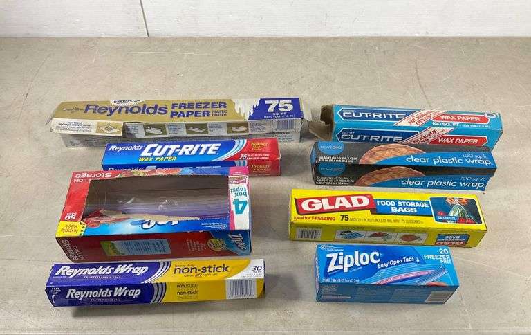 Kitchen Storage and Wrap Items Including Reynolds Wrap and Ziploc Bags ...