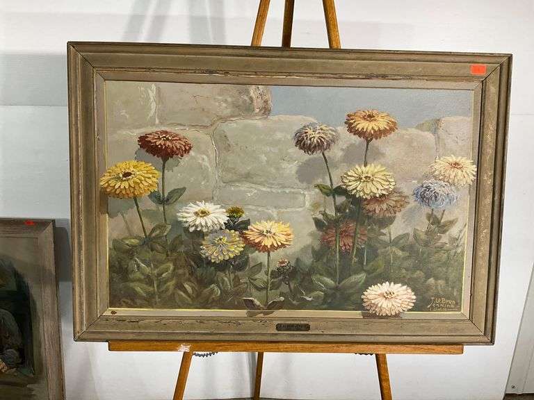Floral Oil Painting by J. LeBrun Jenkins, 1949, Signed - Hash Auctions