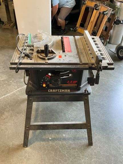 Craftsman 2.5 HP 10-Inch Direct Drive Table Saw with Stand - Hash Auctions